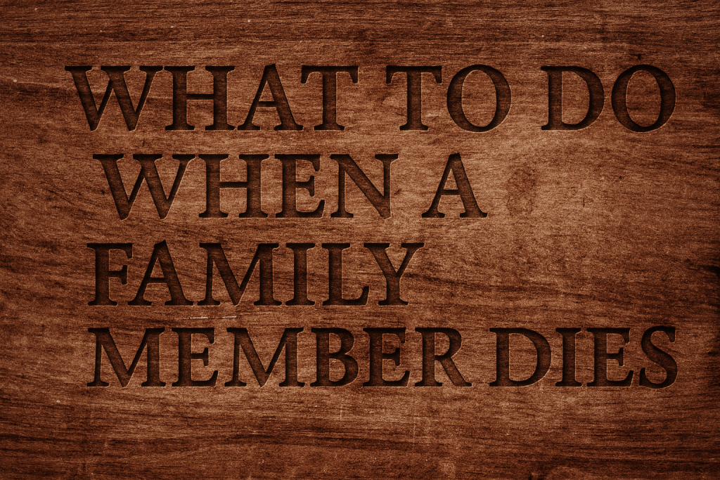 What To Do When A Family Member Dies: 7 Actionable Steps - End of Life ...